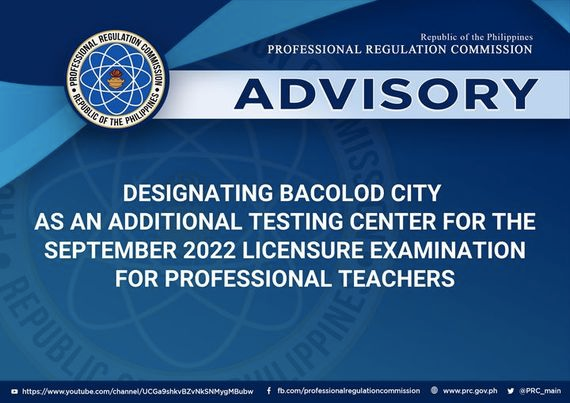 PRC designates Bacolod City additional LEPT testing center - Digicast ...